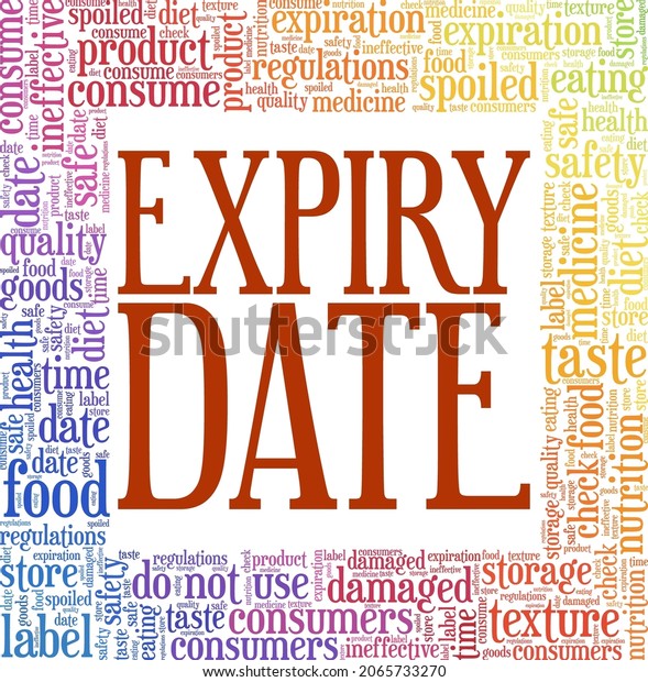Expiry Date Vector Illustration Word Cloud Stock Vector (Royalty Free ...