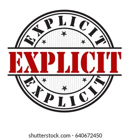 Explicit Sign Stamp On White Background Stock Vector (Royalty Free ...
