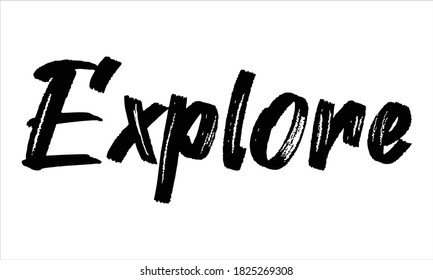 Explore Hand Drawn Brush Typography Black Stock Vector (Royalty Free ...
