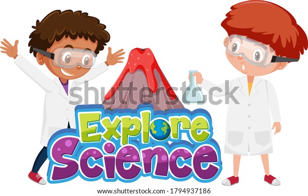Explore Science Logo Children Volcano Science Stock Vector (Royalty ...