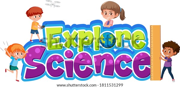 Explore Science Logo Different Kids Isolated Stock Vector (Royalty Free ...