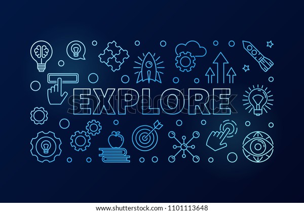 Explore Vector Blue Modern Colored Horizontal Stock Vector (Royalty ...