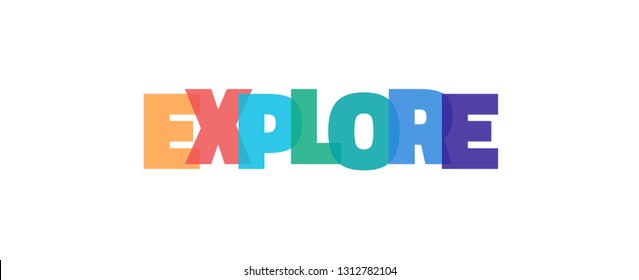 Explore Word Concept Explore On White Stock Vector (Royalty Free ...