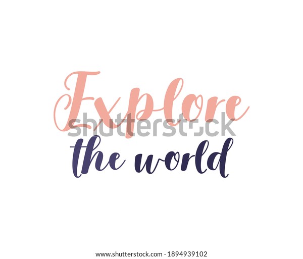 Explore Word Text Art Modern Brush Stock Vector (Royalty Free ...