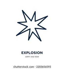 Explosion Icon Army War Collection Thin Stock Vector (Royalty Free ...