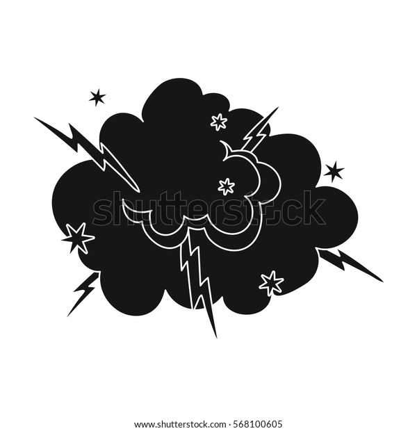 Explosion Icon Black Style Isolated On Stock Vector (Royalty Free ...