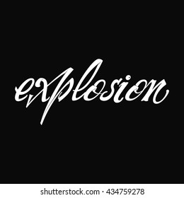Explosion Lettering Word Badges Typography Can Stock Vector (Royalty ...