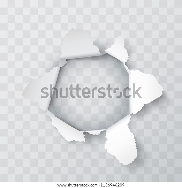 Explosion Paper Hole On Transparent Background: เวกเตอร์สต็อก (ปลอดค่า ...