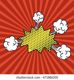 Explosion Pop Art Style Vector Illustration Stock Vector (Royalty Free ...