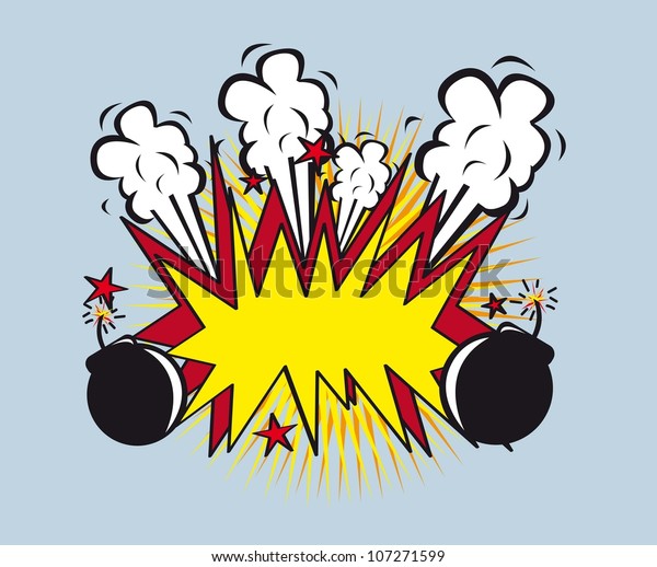 Explosion Style Bomb Pop Art Vector Stock Vector (Royalty Free ...