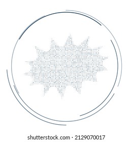 Explosion Symbol Filled Dark Blue Dots Stock Vector (Royalty Free ...