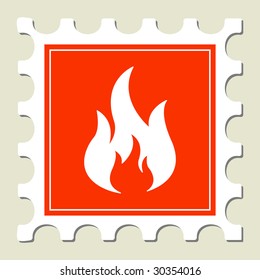 Explosive Fire Warning Sign Stamp Stock Vector (Royalty Free) 30354016 ...