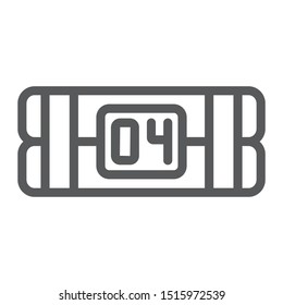 Explosives C4 Line Icon Army Weapon Stock Vector (Royalty Free ...