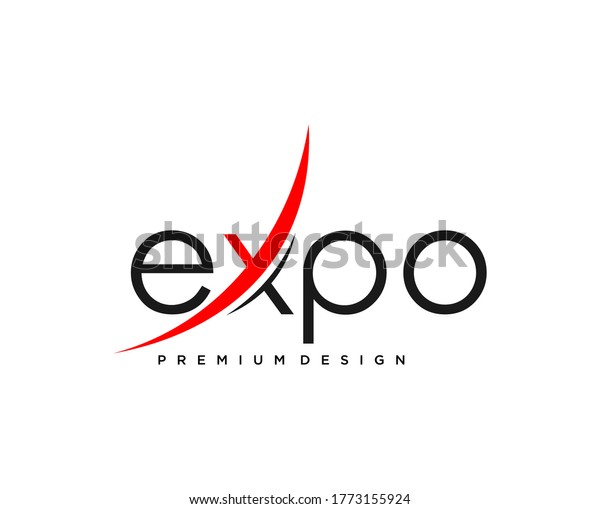 Expo Text Lettering Vector Inscription Brush Stock Vector (Royalty Free ...