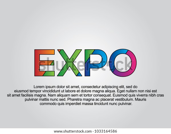 Expo Word Creative Design Concept Modern Stock Vector (Royalty Free ...