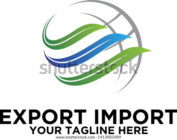 Export Import Logistics Shipping Logo Stock Vector (Royalty Free ...