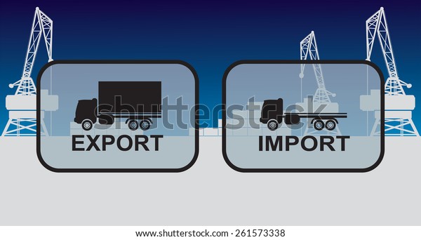 Export Import Signssymbols Vector Illustration Full Stock Vector ...
