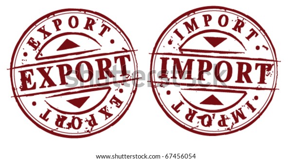 Export Import Stamps Stock Vector (Royalty Free) 67456054