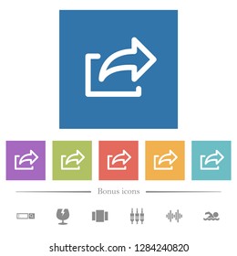Export Symbol Flat White Icons Square Stock Vector (Royalty Free ...
