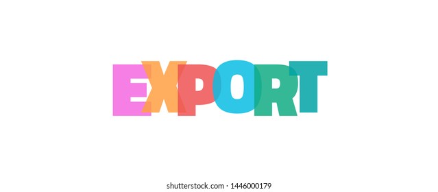 Export Word Concept Export On White Stock Vector (Royalty Free ...