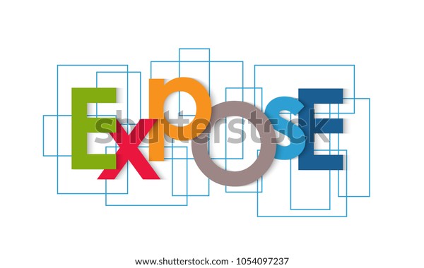 Expose Vector Letters Stock Vector (Royalty Free) 1054097237 | Shutterstock