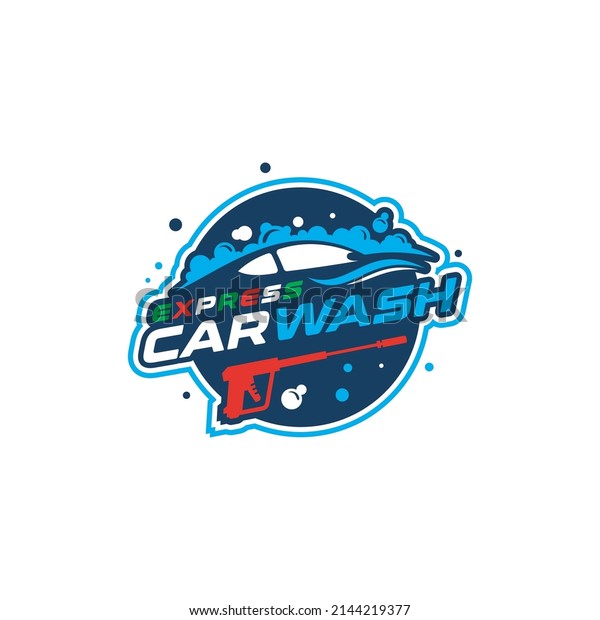 Express Car Wash Logo Design Template Stock Vector (Royalty Free ...