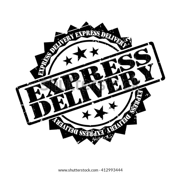Express Delivery Stamp On White Vector Stock Vector (Royalty Free ...