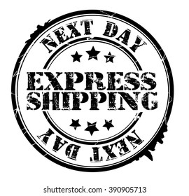 Express Shipping Stamp On White Vector Stock Vector (Royalty Free ...