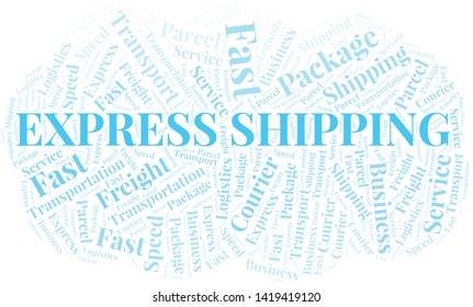 Express Shipping Word Cloud Wordcloud Made Stock Vector (Royalty Free ...