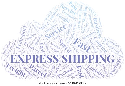 Express Shipping Word Cloud Wordcloud Made Stock Vector (Royalty Free ...
