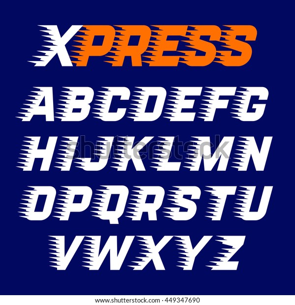 Express Style Alphabet Fast Speed Lines Stock Vector (Royalty Free ...