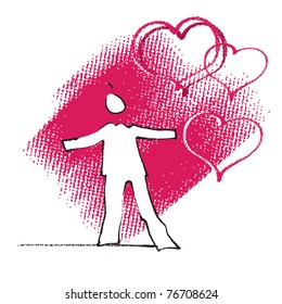 Expressing Love Simple Icon Freehand Drawing: เวกเตอร์สต็อก (ปลอดค่า ...