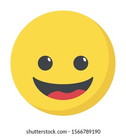 Expression Happy Emoticon Vector Icon Stock Vector (Royalty Free ...