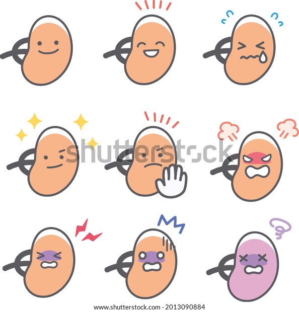 Expression Set Human Spleen Emotions Stock Vector (Royalty Free ...