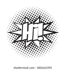 Expression Splash Hi Word Pop Art Stock Vector (Royalty Free ...