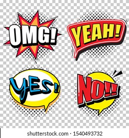 Expression Words Design Four Words Illustration Stock Vector (Royalty ...