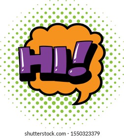 Expression Words Design Hi Illustration Stock Vector (Royalty Free ...