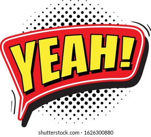 Expression Words Design Yeah Illustration Stock Vector (Royalty Free ...
