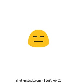 Expressionless Face Vector Flat Emoji Illustration Stock Vector ...