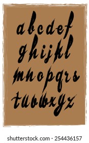 Expressive Calligraphic Alphabet Stock Vector (Royalty Free) 254436157 ...