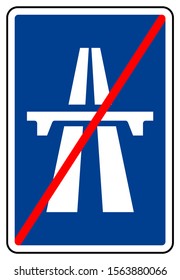 Expressway End Symbol Sign Vector Illustration Stock Vector (Royalty ...