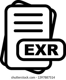 Exr File Format Icon Your Project Stock Vector (Royalty Free ...
