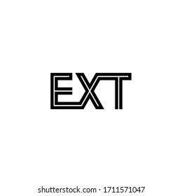 Ext Letter Original Monogram Logo Design Stock Vector (Royalty Free ...