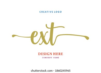 Ext Lettering Logo Simple Easy Understand Stock Vector (Royalty Free ...