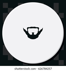 Extended Goatee Style Beard Mustache Icon Stock Vector (Royalty Free ...