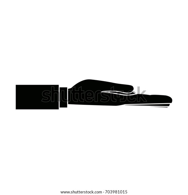 Extended Hand Ready Accept Gesture Stock Vector (Royalty Free ...