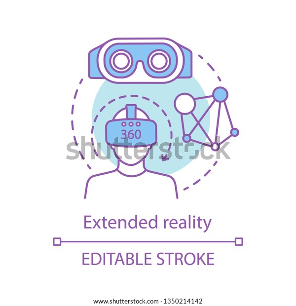 Extended Reality Concept Icon Innovative Vr Stock Vector (Royalty Free ...