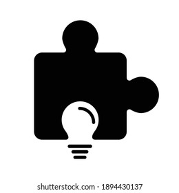 Extension Icon Simple Puzzle Bulb Icon Stock Vector (Royalty Free ...