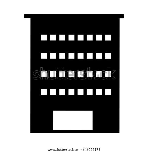 Exterior Building Drawing Icon Stock Vector (Royalty Free) 646029175 ...