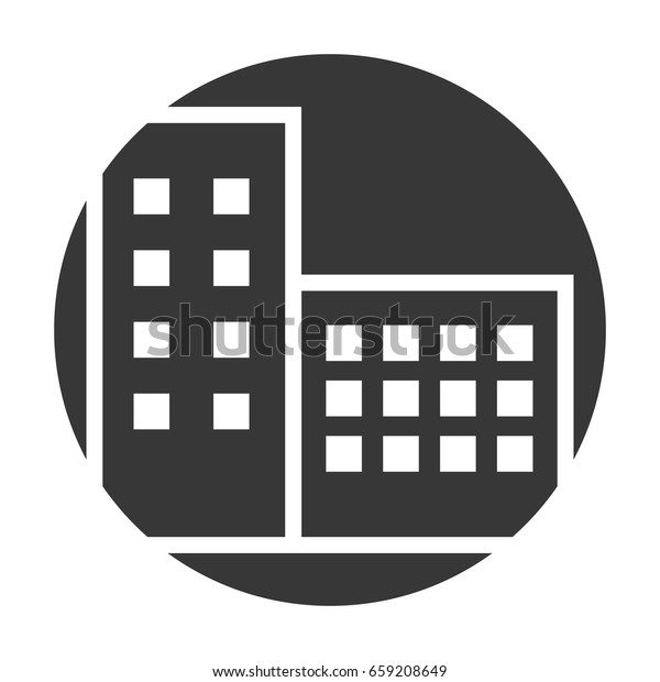 Exterior Building Drawing Icon Stock Vector (Royalty Free) 659208649